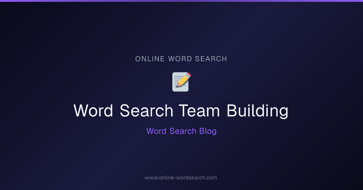 Word Search for Team Building: A Low-Stakes Icebreaker
