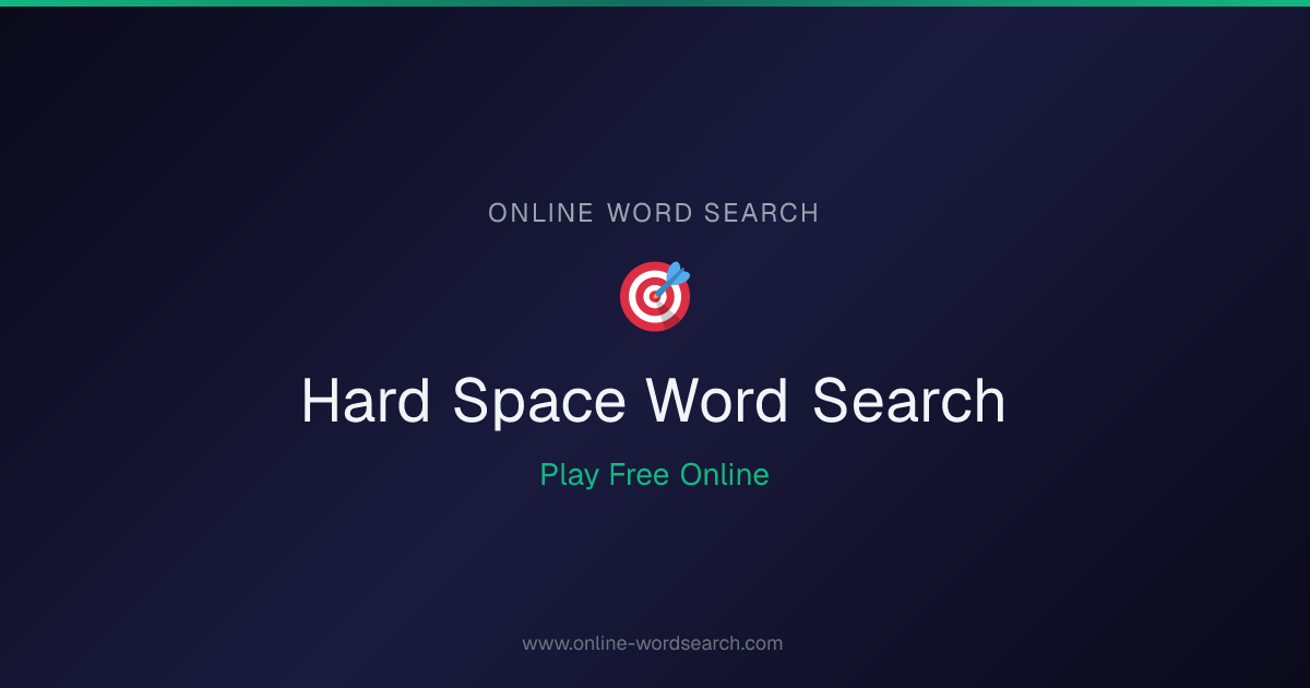 Hard Space Word Search - Free Online Puzzles | Online Word Search